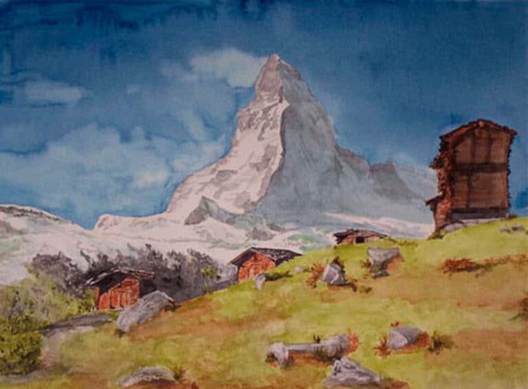 Matterhorn im Sommer — Frank Behrens Aquarelle